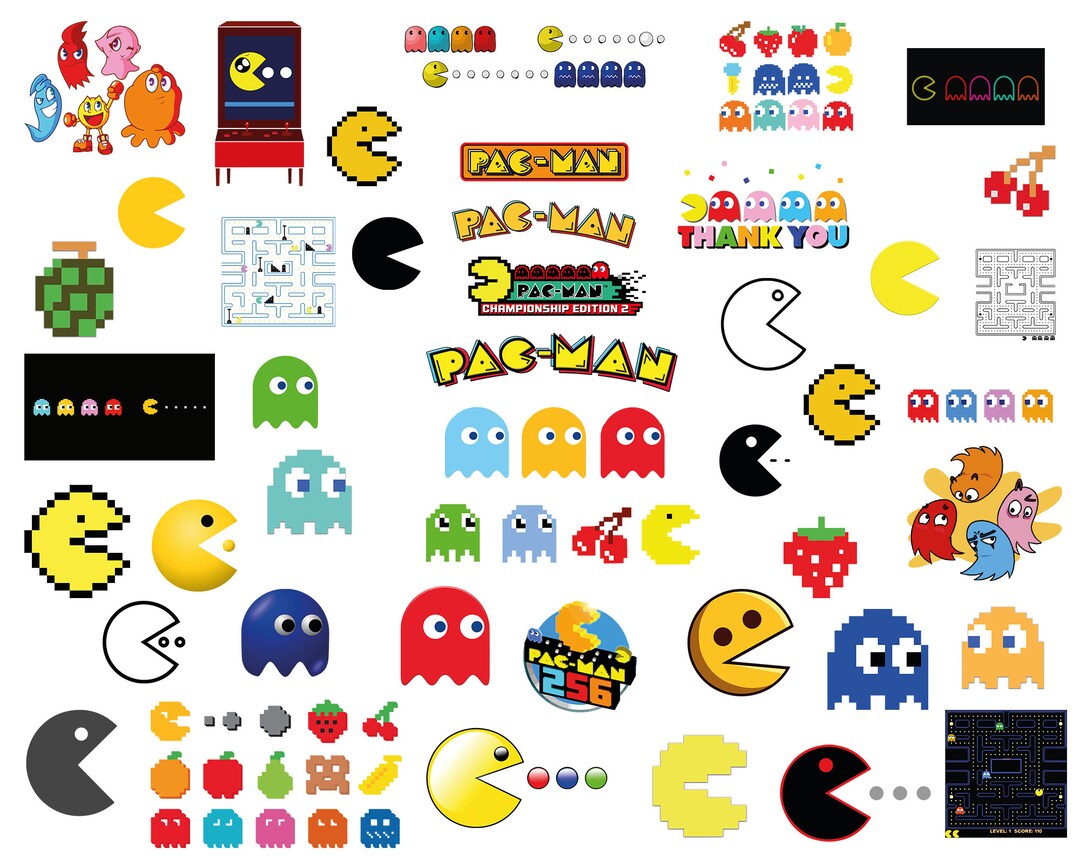 Pac Man Svg Bundle Pacman Png Pacman Ghost Svg Pacman Svg - Etsy Canada