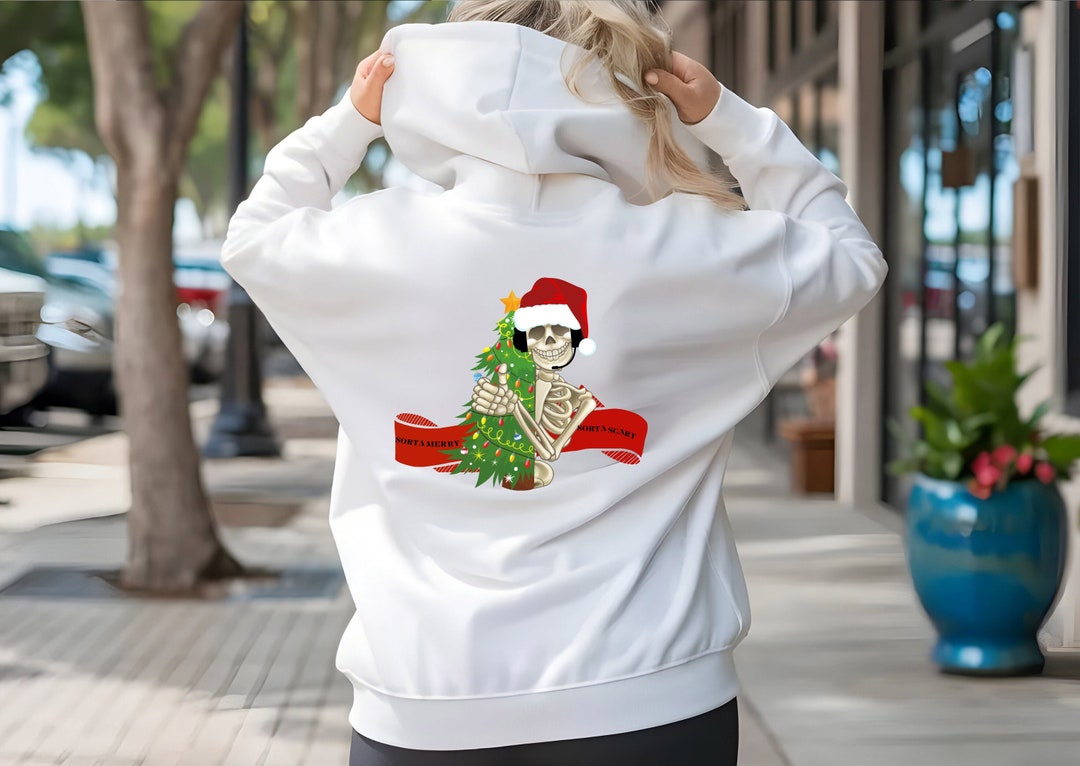 Customizable 911 Dispatcher Christmas Hoodie, Skeleton Sorta Merry ...