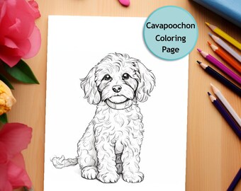 Havanese, Dog, Coloring Page, Dog Portrait, Printable Coloring Page ...