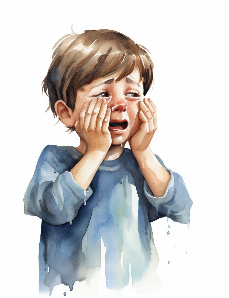 Emotions Watercolor Clipart Transparent Happy (Instant Download) - Etsy