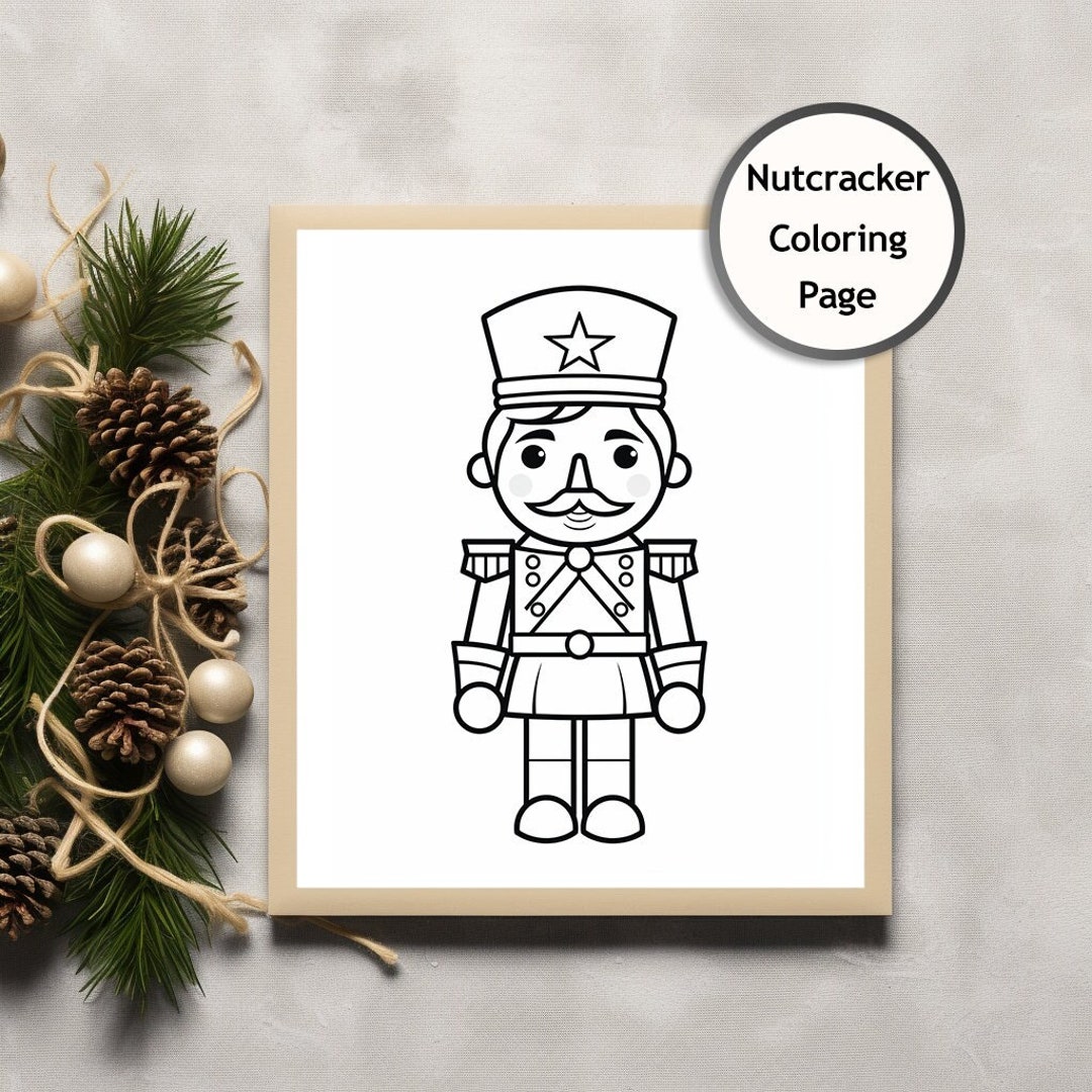 Nutcracker, Christmas Coloring, Printable Coloring Page, Coloring for ...