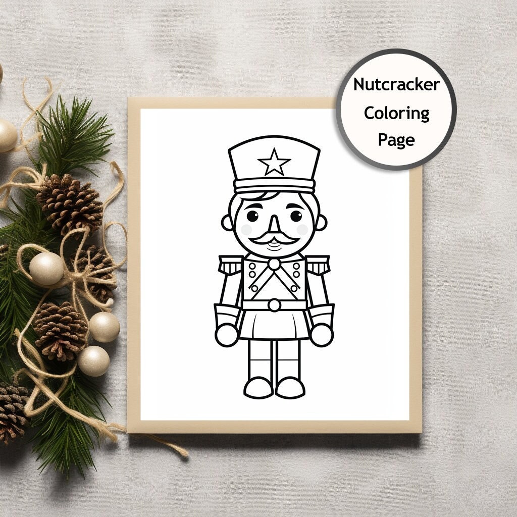 Nutcracker, Christmas Coloring, Printable Coloring Page, Coloring for ...