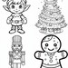 Christmas, Printable Coloring Pages, PNG, Digital Prints, Coloring for ...