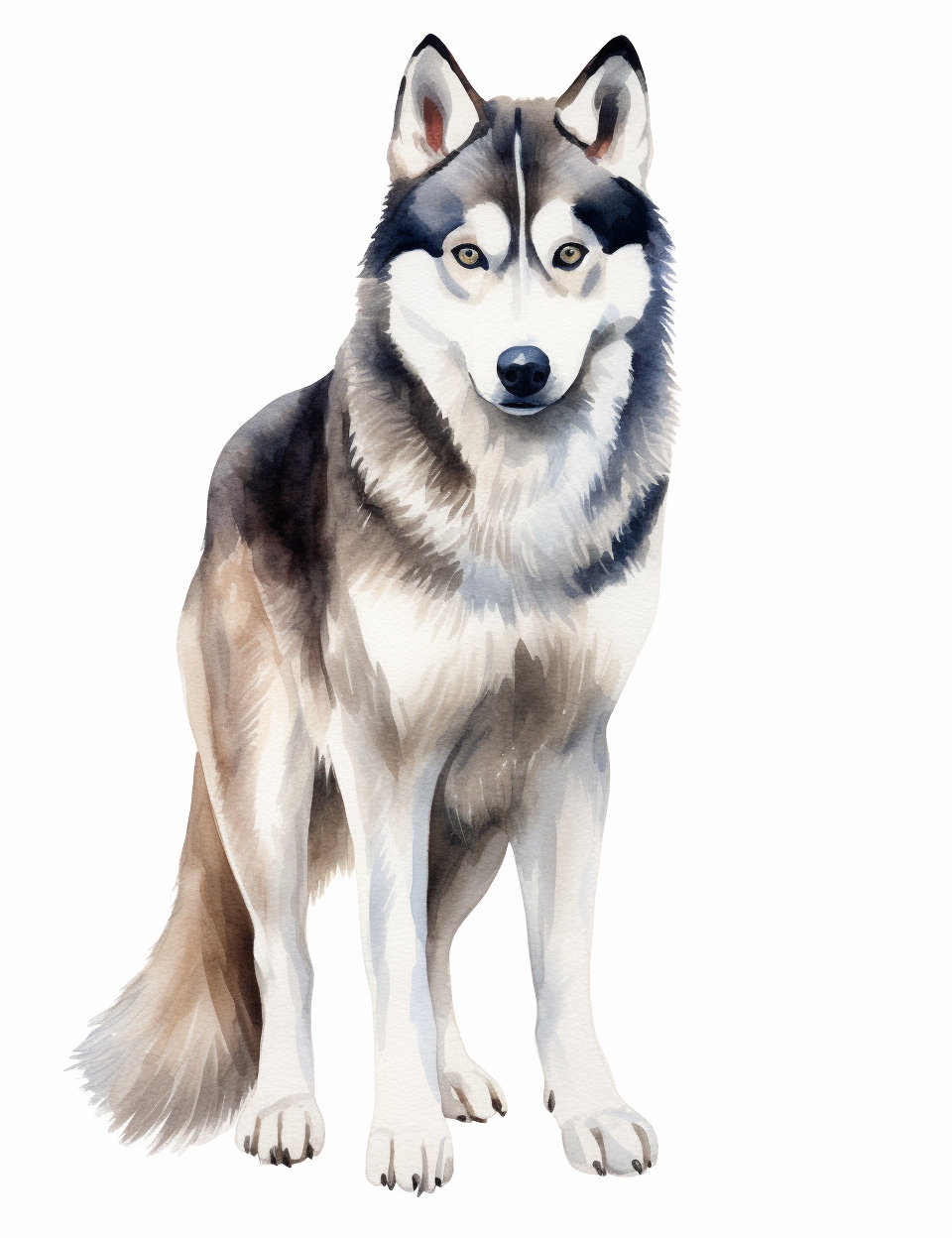 Husky | Dog | Clipart | Watercolor | Watercolor Clipart | Pet Portrait ...