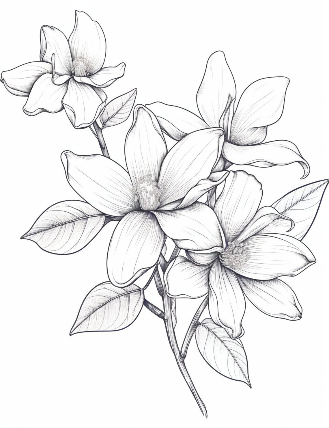 Frangipani | Flower | Coloring Page | Flower Portrait | Printable ...