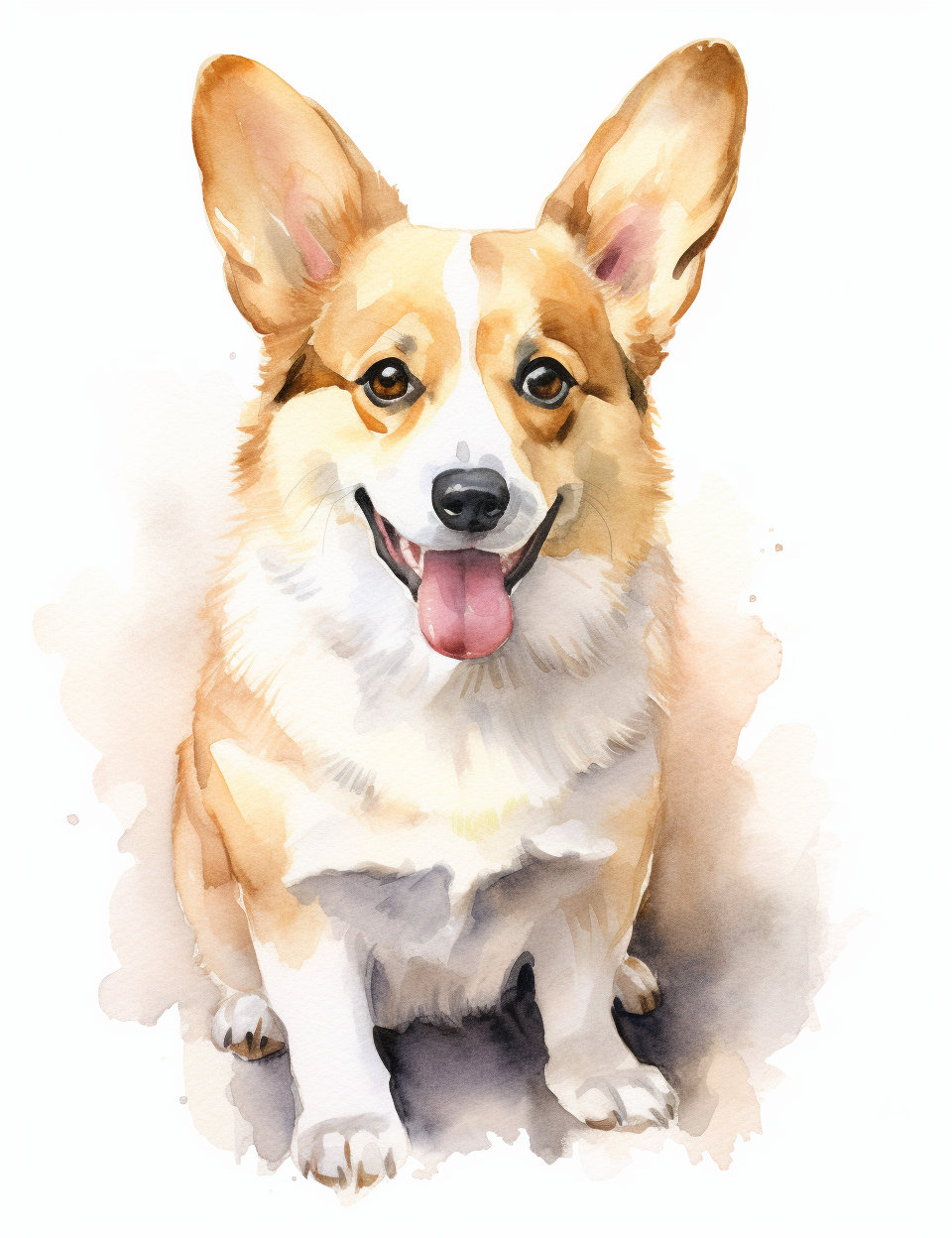 Corgi, Dog, Watercolor Clipart, Pet Portrait, Dog Clipart, Scrapbooking ...
