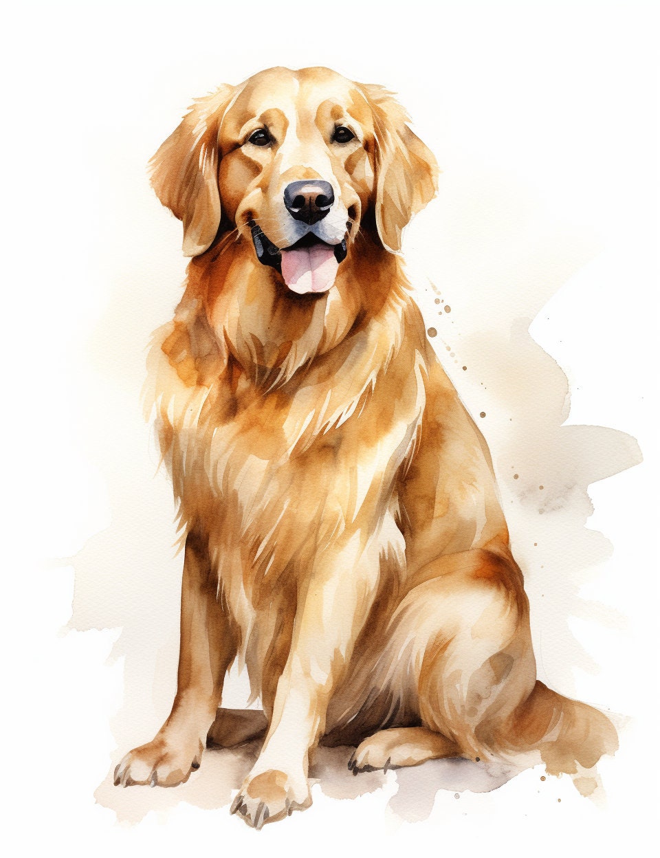 Golden Retriever | Dog | Clipart | Watercolor | Watercolor Clipart ...