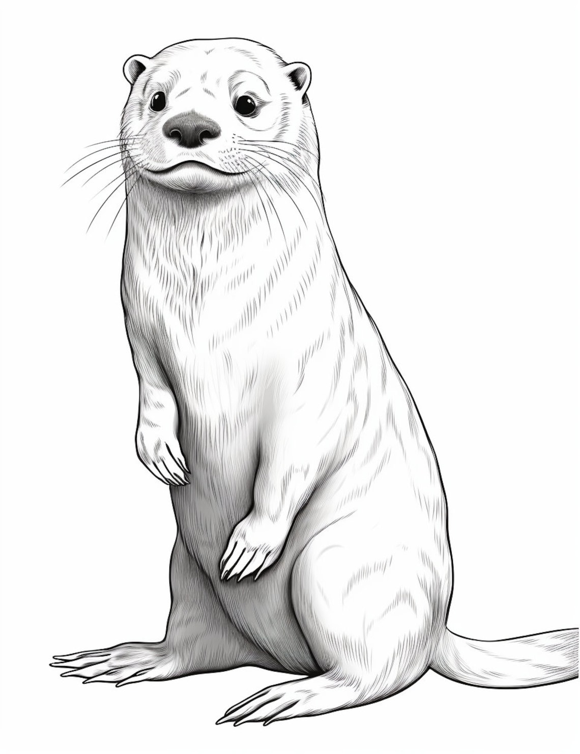 Otter, Coloring Page, Animal Coloring, Printable Coloring Page ...