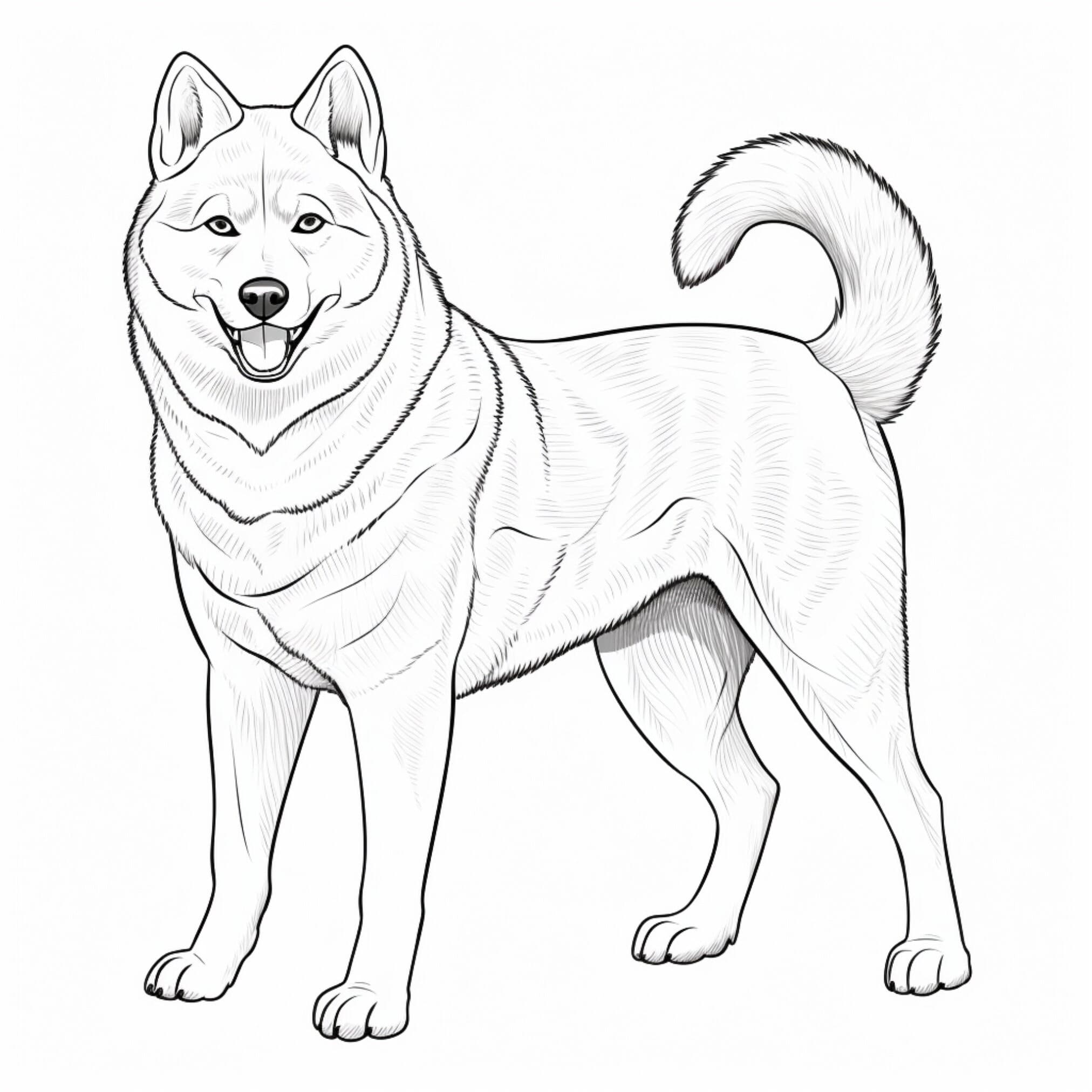 Shiba Inu, Dog, Coloring Page, Dog Portrait, Printable Coloring Page ...