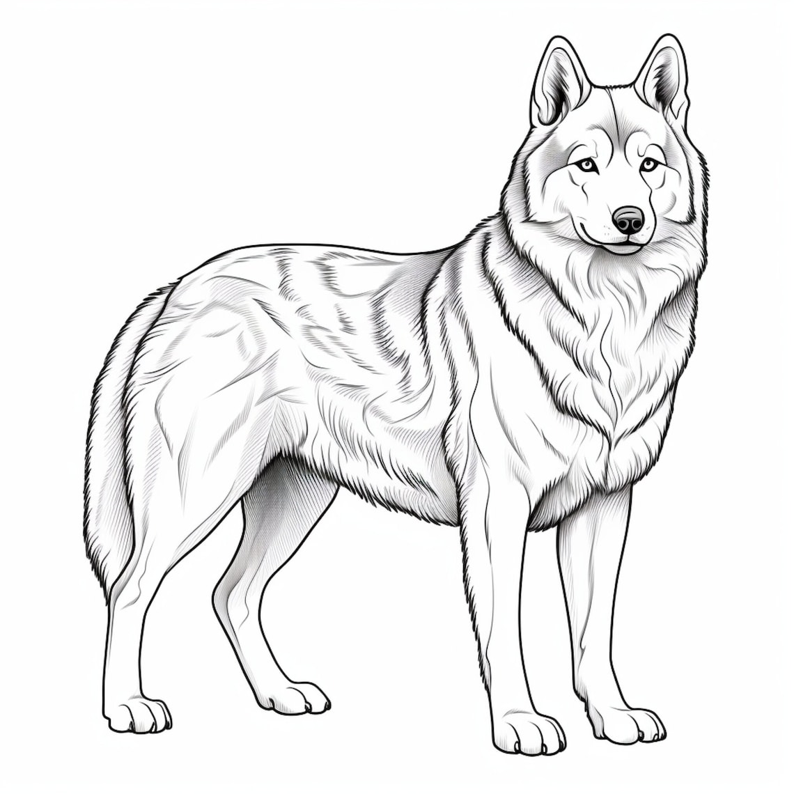 Husky | Dog | Coloring Page | Pet Portrait | Printable Coloring Page ...