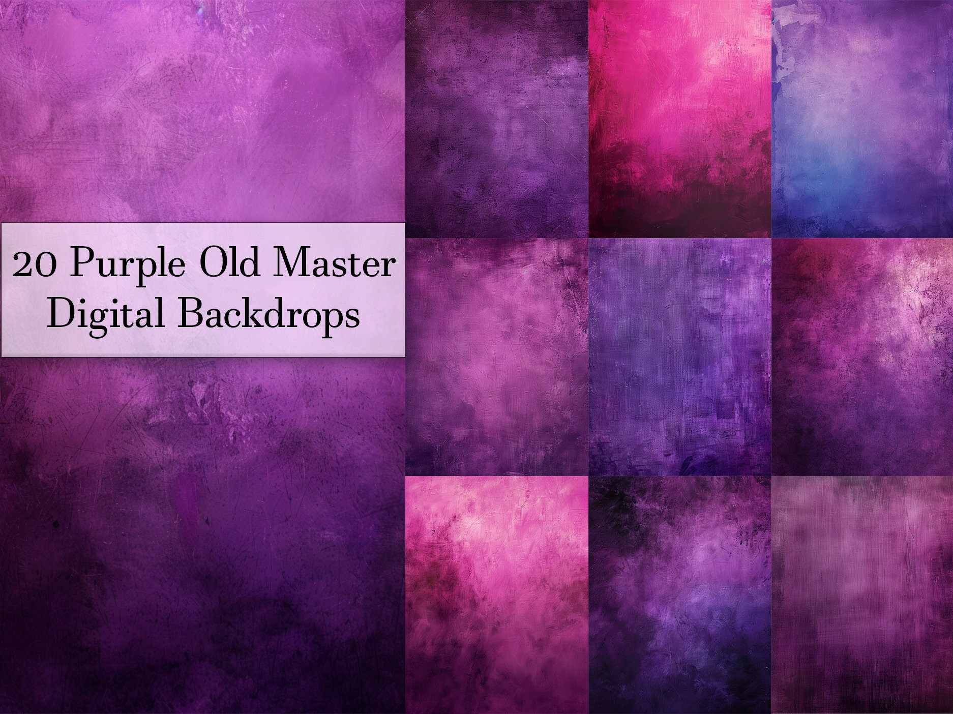 20 Purple Old Master Backgrounds, Vintage, Photography Digital Backdrop ...