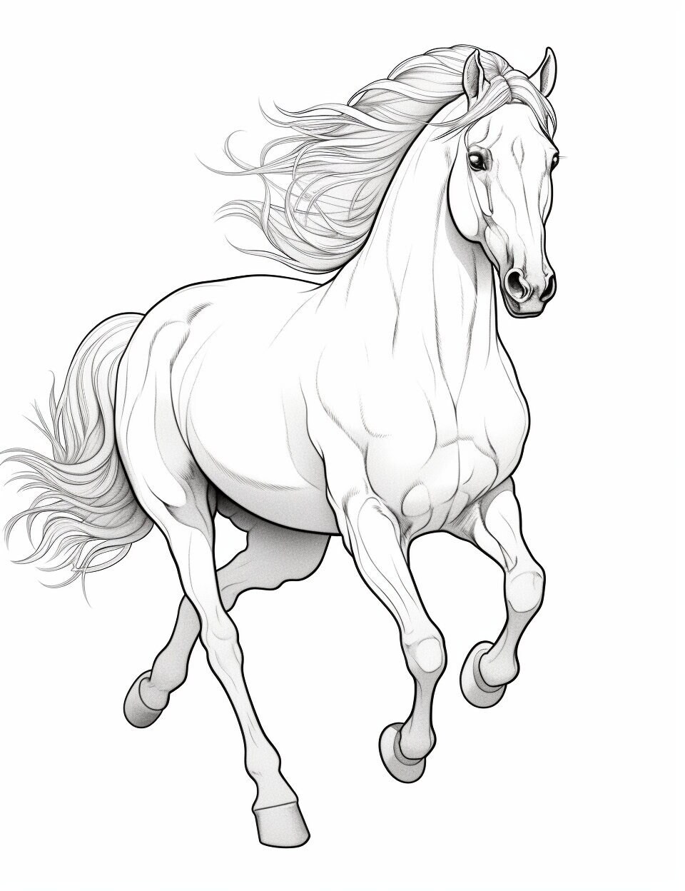Mustang | Printable Coloring Page | Instant Download - Etsy