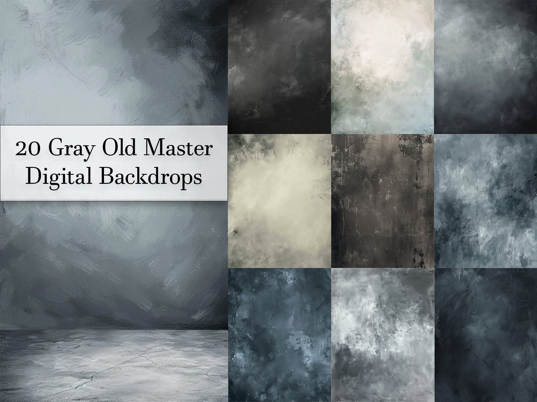 20 Gray Old Master Backgrounds, Vintage, Photography Digital Backdrop ...