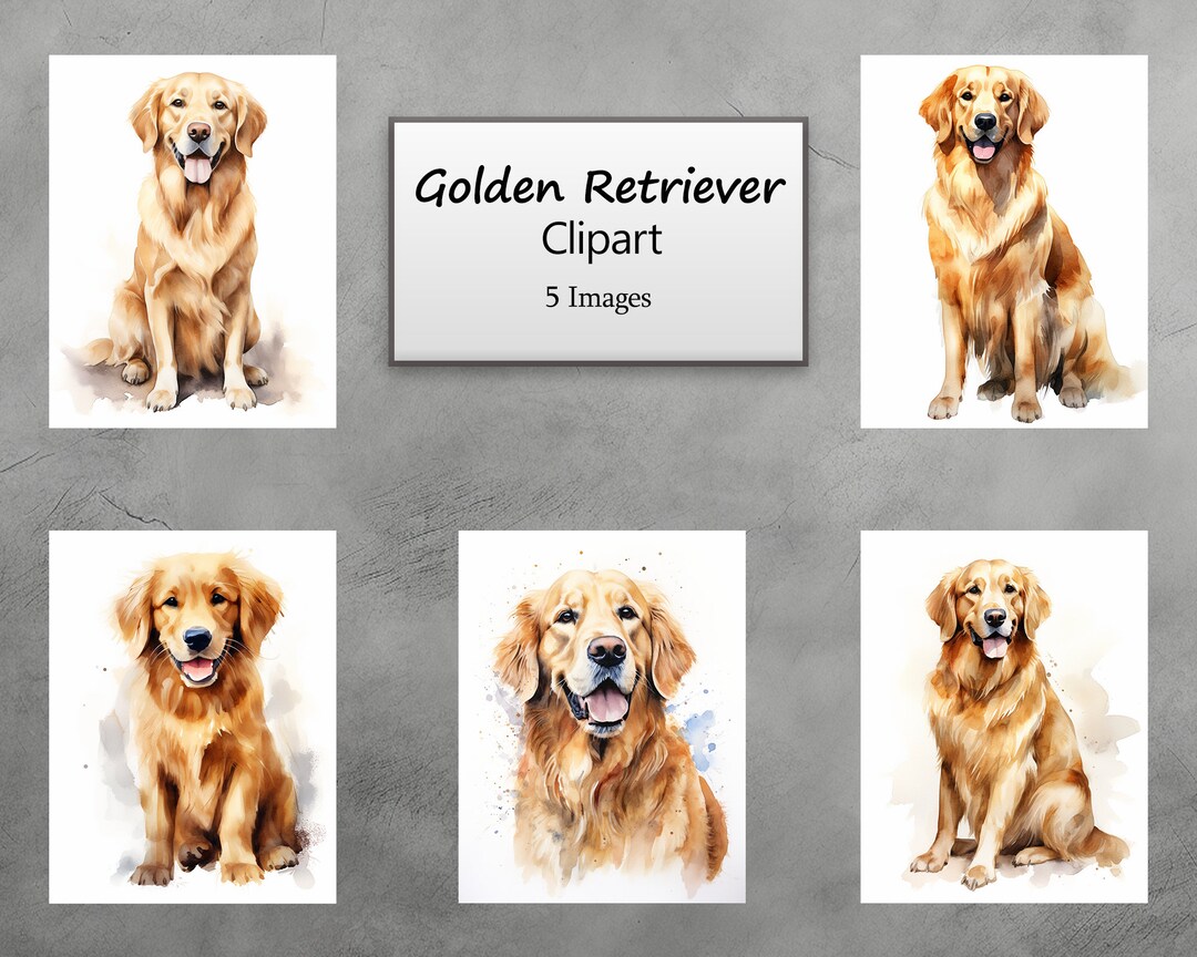 Golden Retriever | Dog | Clipart | Watercolor | Watercolor Clipart ...