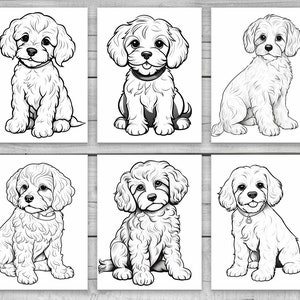 Cavapoo, Dog Coloring Pages, Dog Portrait, Printable Coloring Page ...