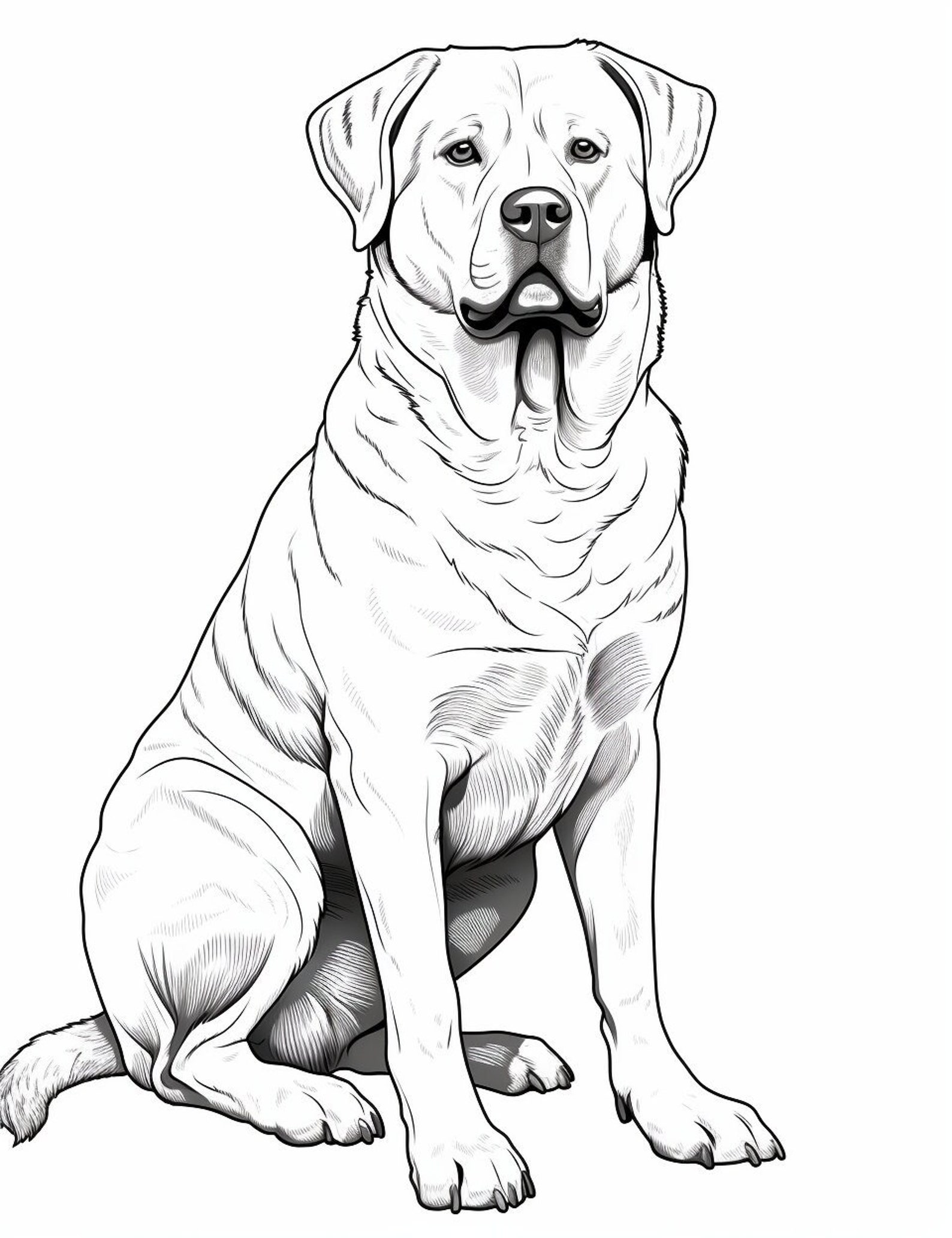 Rottweiler | Dog | Coloring Page | Pet Portrait | Printable Coloring ...