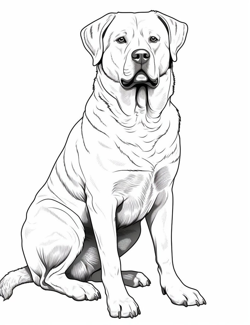 Rottweiler | Dog | Coloring Page | Pet Portrait | Printable Coloring ...