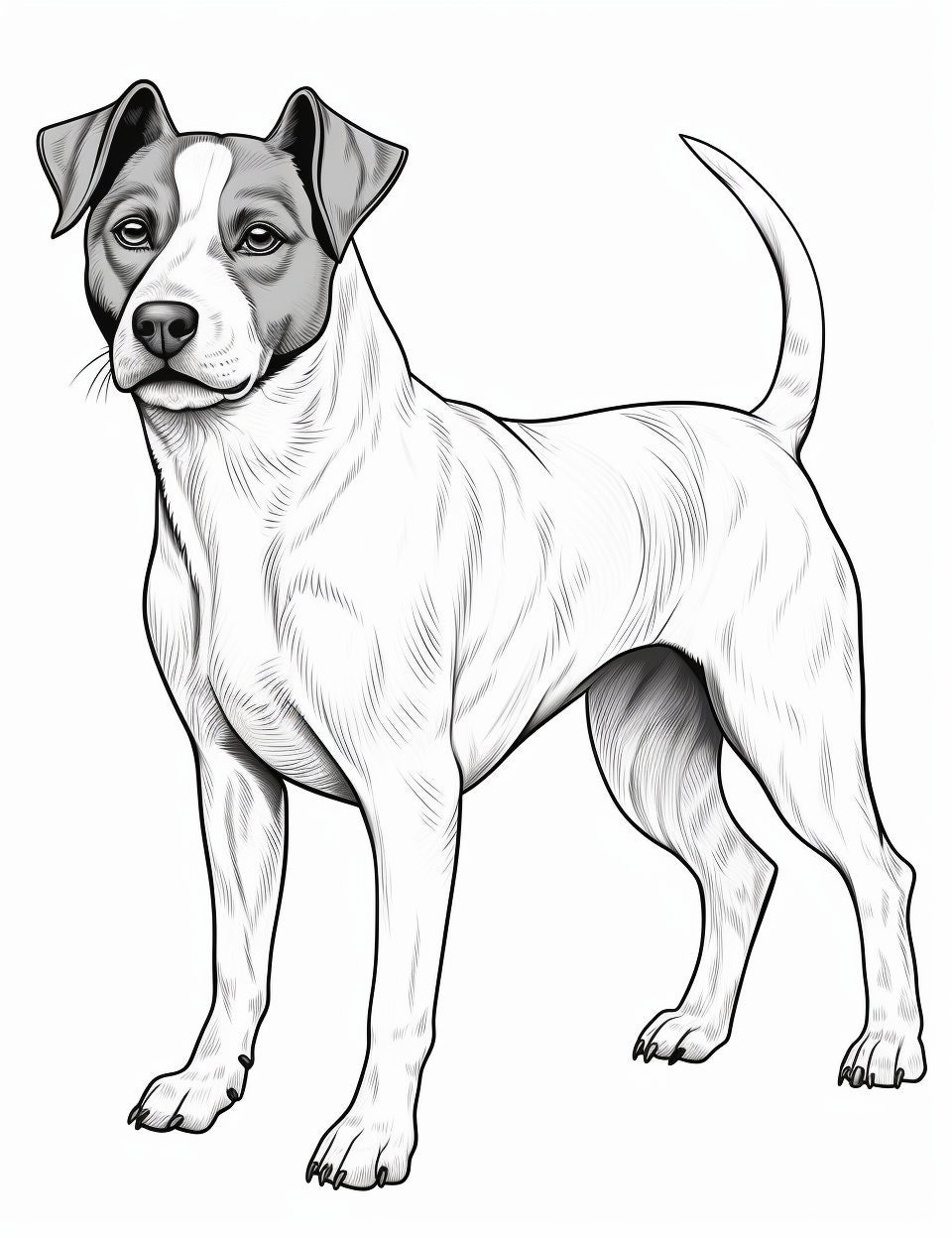 Jack Russel Terrier | Dog | Coloring Page | Pet Portrait | Printable ...