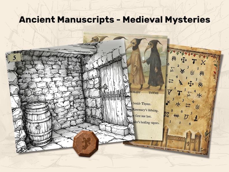Printable Escape Room, Family Teens Adults, Medieval Castle Dungeon ...
