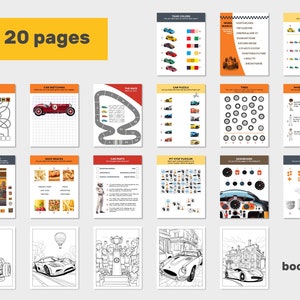 Printable Race Car Activities, Car Race Game for Kids, Sports Car ...