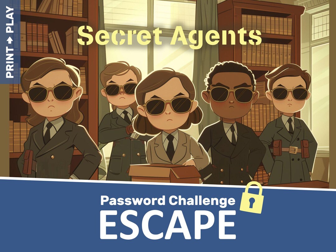 Printable Escape Room, Secret Agent Game for Kids, Birthday Party Game ...