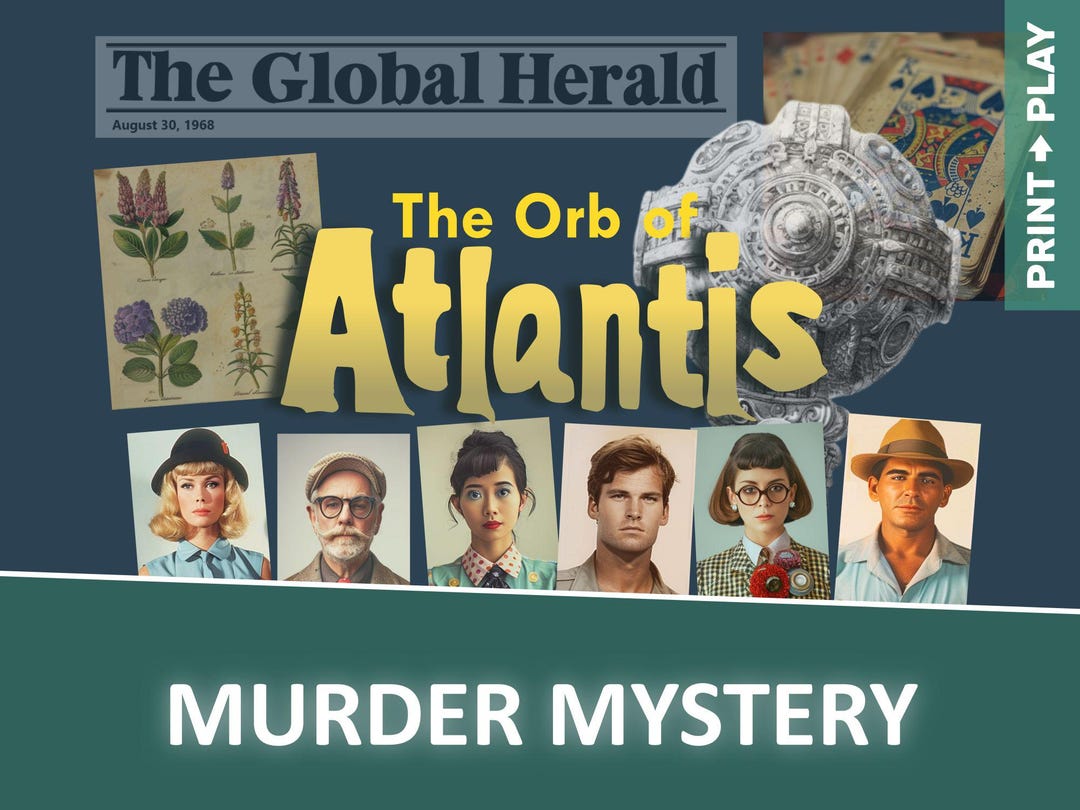 Printable Murder Mystery Game, Detective Party Game, Cooperative ...