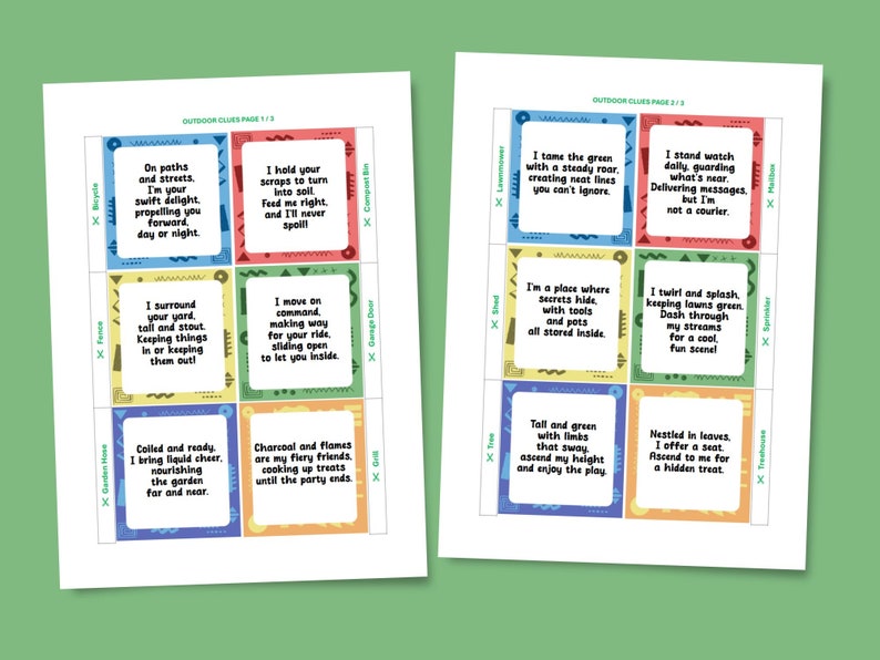 Printable Scavenger Hunt, Teens and Tweens, Challenging Clues, Birthday ...