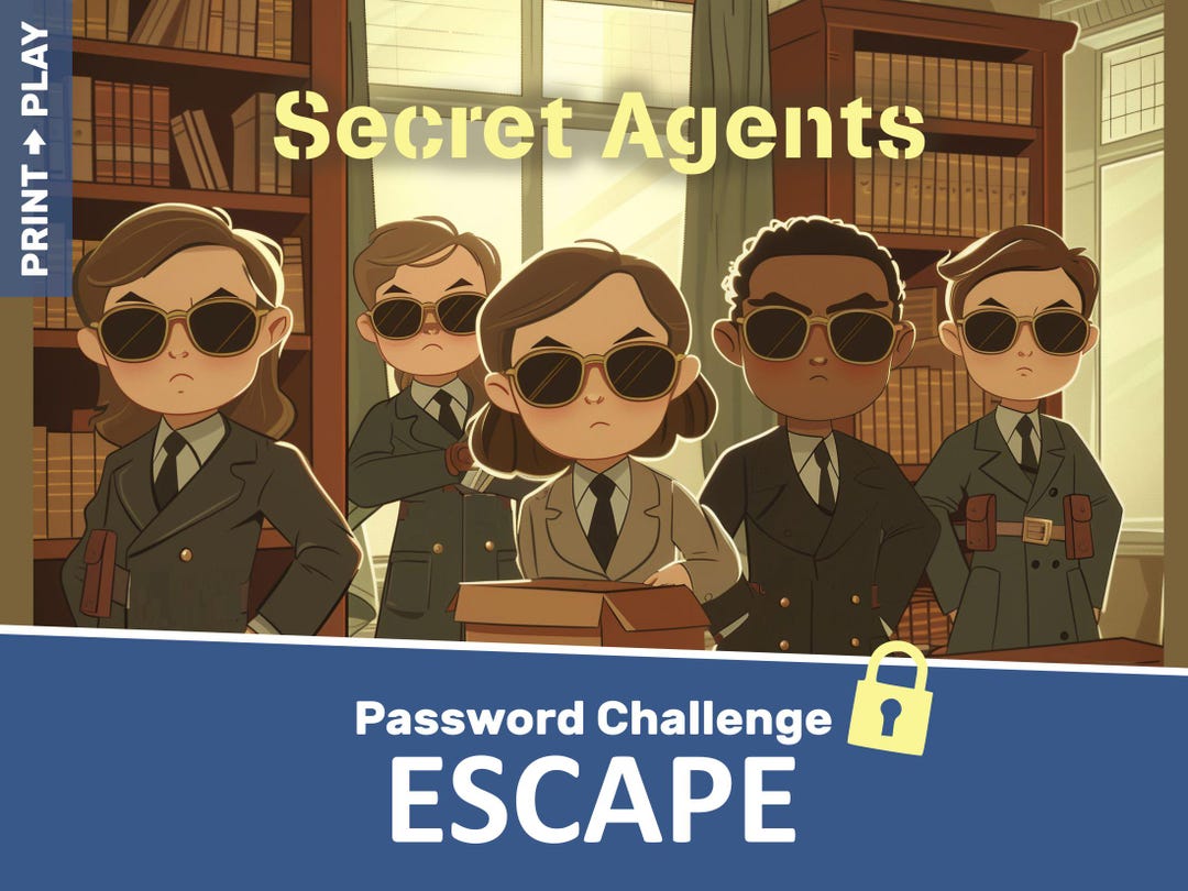 Printable Escape Room, Secret Agent Game for Kids, Birthday Party Game ...