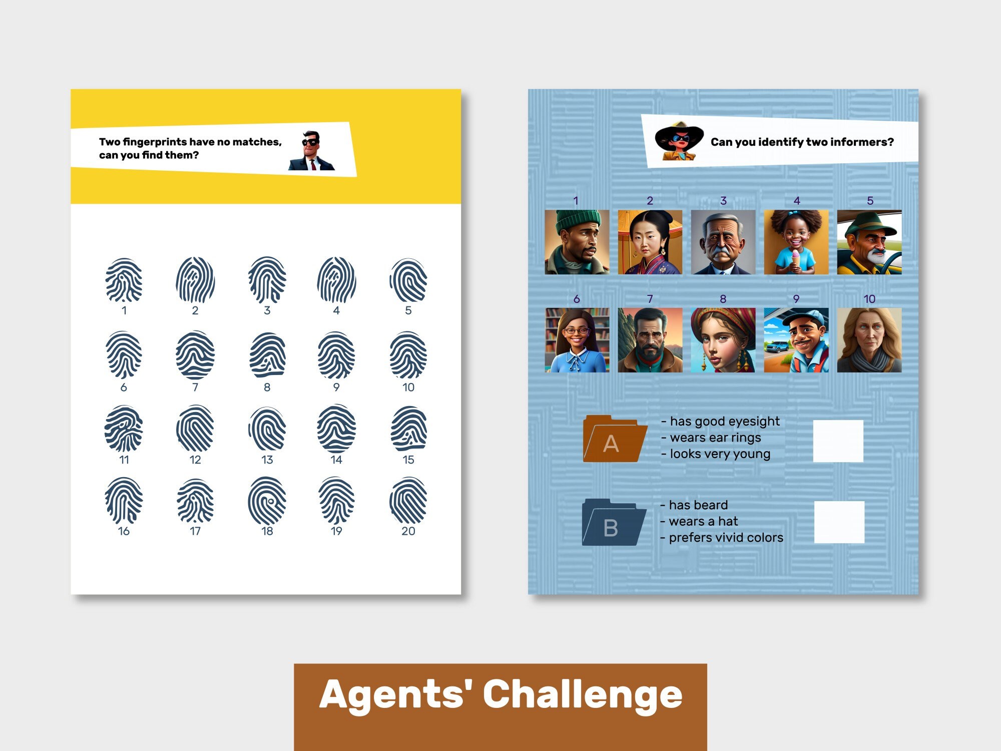 Printable Spy Game Kit, Detective Puzzles, Activities for Kids, Spy ...