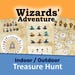 Printable Wizard Treasure Hunt, Indoor Outdoor Clues, Birthday Party ...