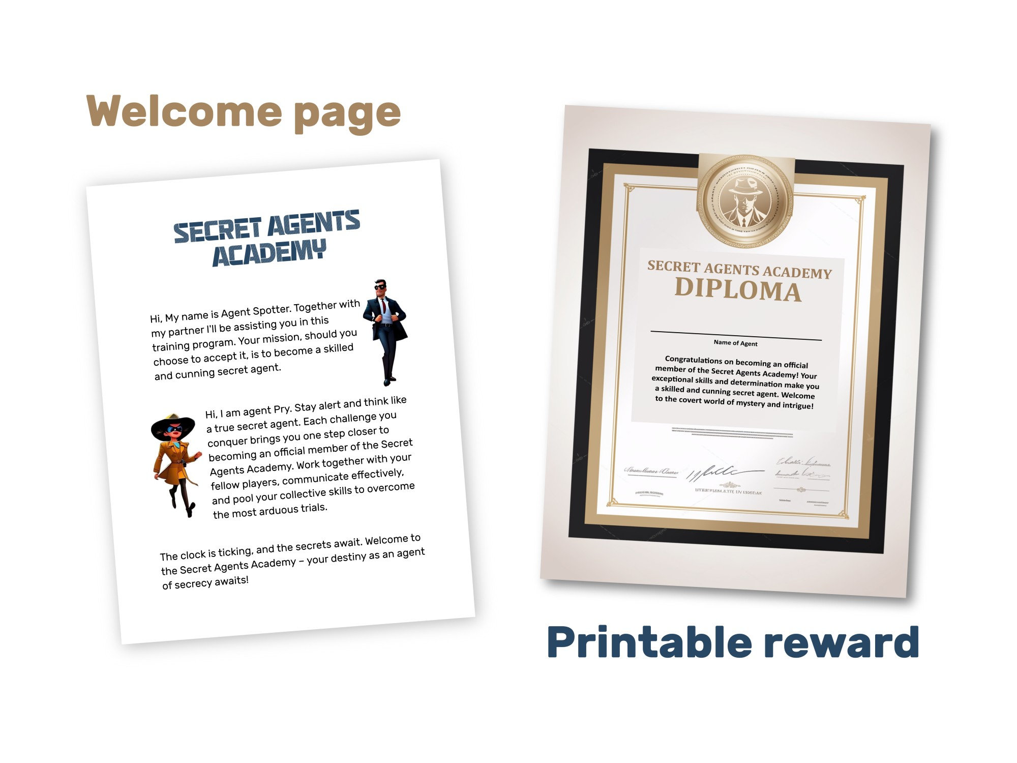 Printable Spy Game Kit, Detective Puzzles, Activities for Kids, Spy ...