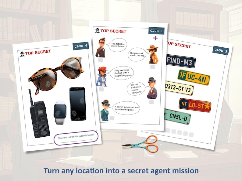 Printable Escape Room, Secret Agent Game for Kids, Birthday Party Game ...
