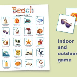 Beach Scavenger Hunt for Kids, Printable Summer Activity, Instant ...