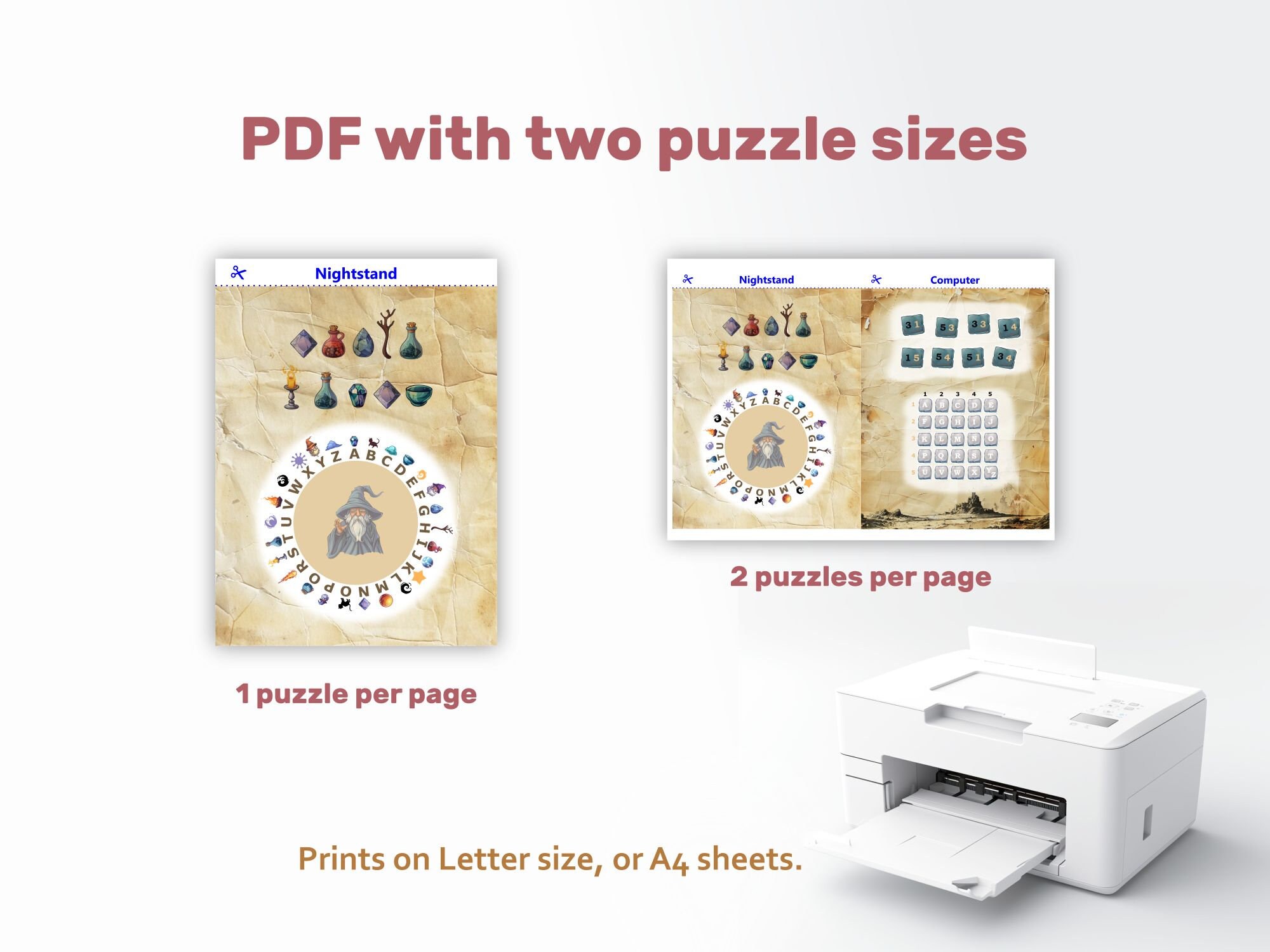 Printable Wizard Treasure Hunt, Indoor Outdoor Clues, Birthday Party ...