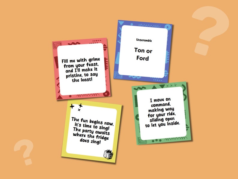 Printable Scavenger Hunt, Teens and Tweens, Challenging Clues, Birthday ...