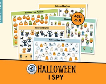 Halloween I Spy Printable Game for Kids (ages 4-8, PDF Download) - Etsy