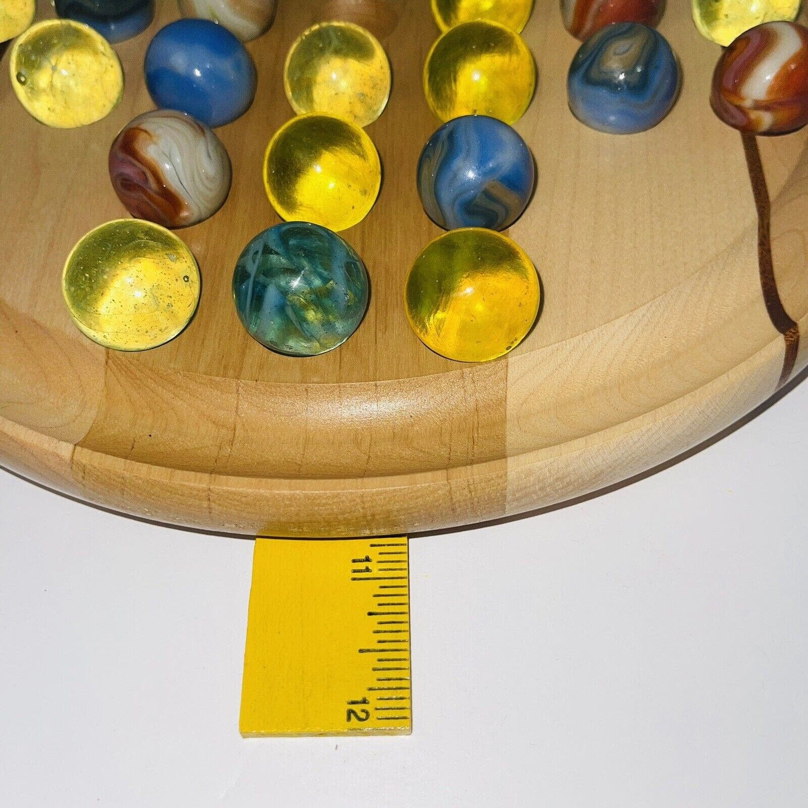 Solitaire Board Game Set Handmade Authentic Wood Finish With 32 Large ...