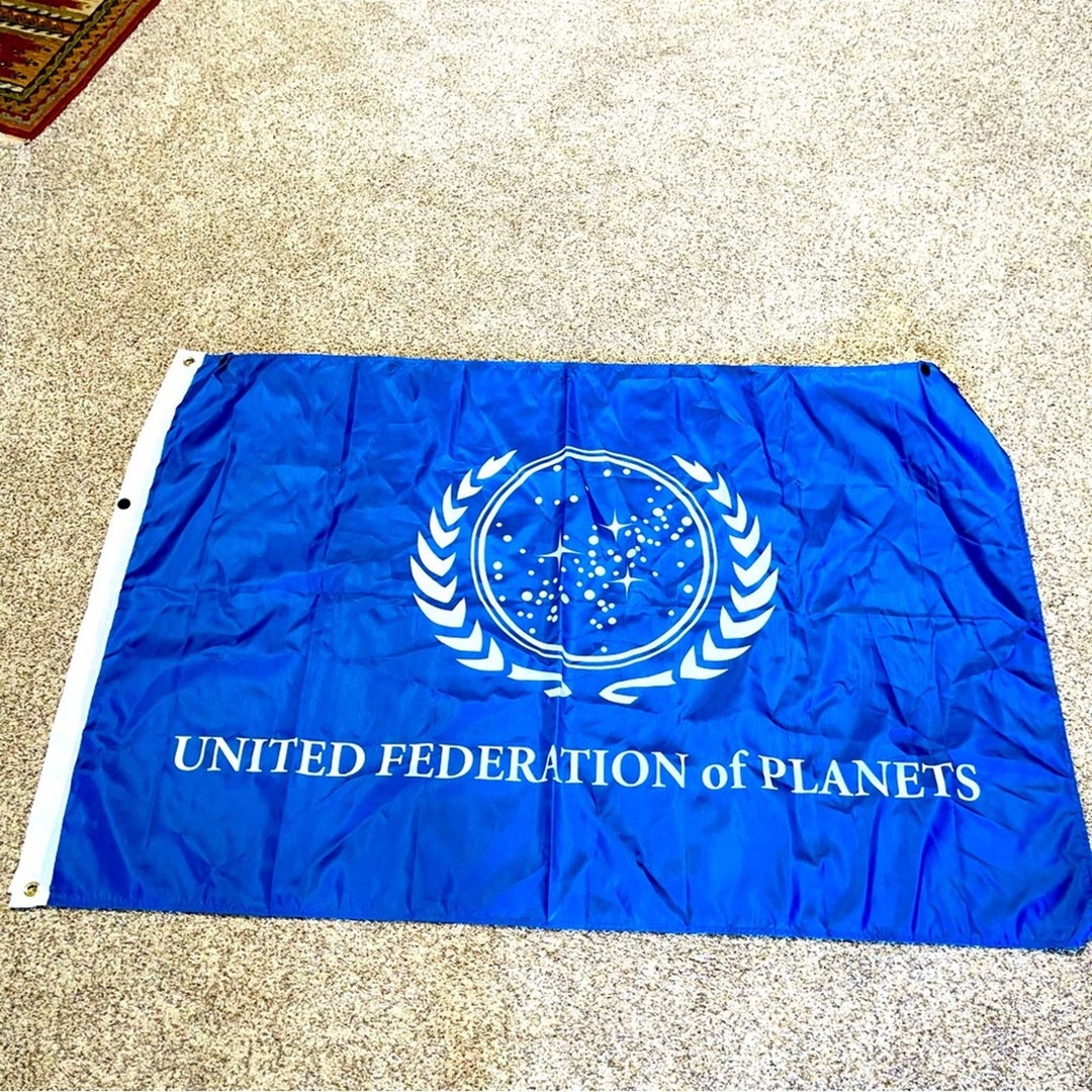 United Federation of Planets Banner Flag USS Enterprise Star Trek Fan 3 ...