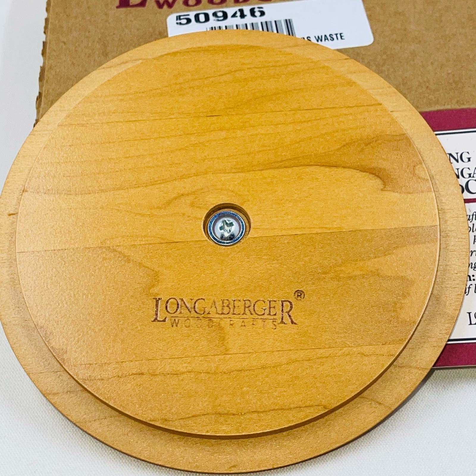 Longaberger Wood Lid for J.W. Mini Banker's Waste Basket #50946 New in ...