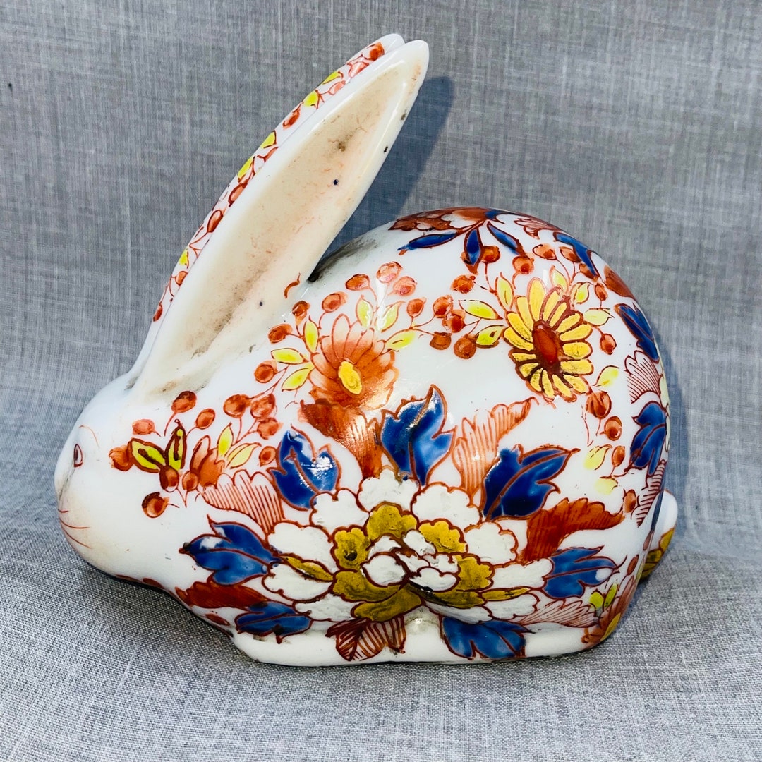 Chinese Japanese Imari Porcelain Rabbit Vintage Floral Bunny - Etsy