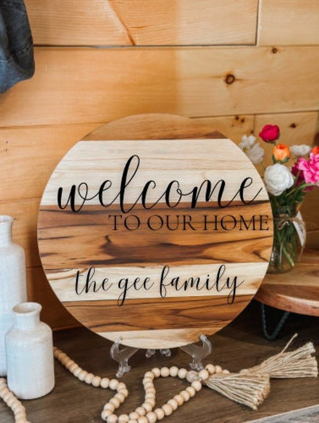 Welcome Sign Round Welcome Sign Welcome to Our Home - Etsy