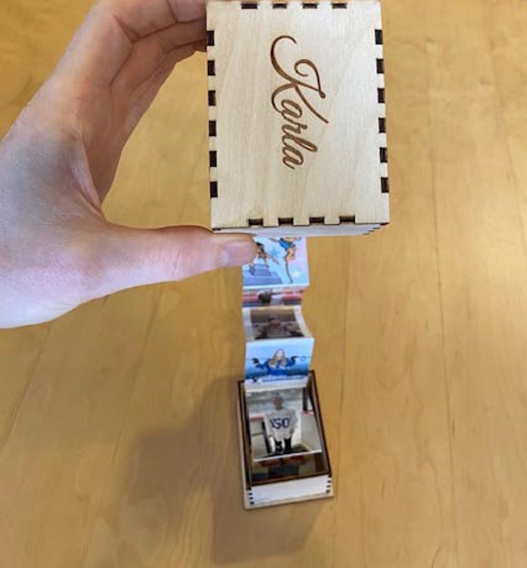 Pull Out Photo Memory Box, Photo Album, Keepsake Box, Customised Wooden ...