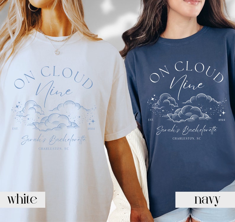 On Cloud Nine Bachelorette Shirts, on Cloud 9 Bachelorette ...
