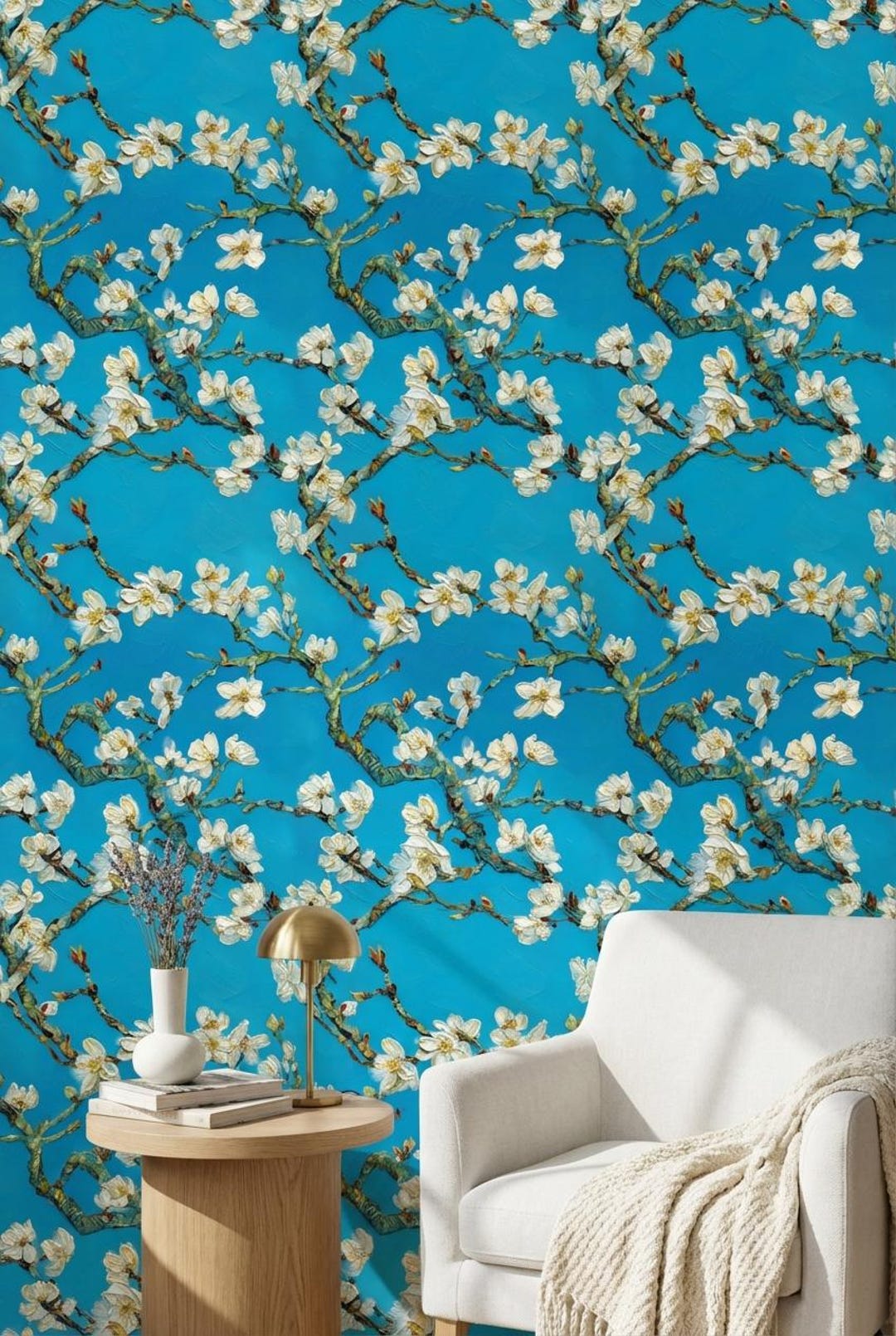 Self Adhesive Blooming Wallpaper Floral Classic Removable Wall Art - Etsy