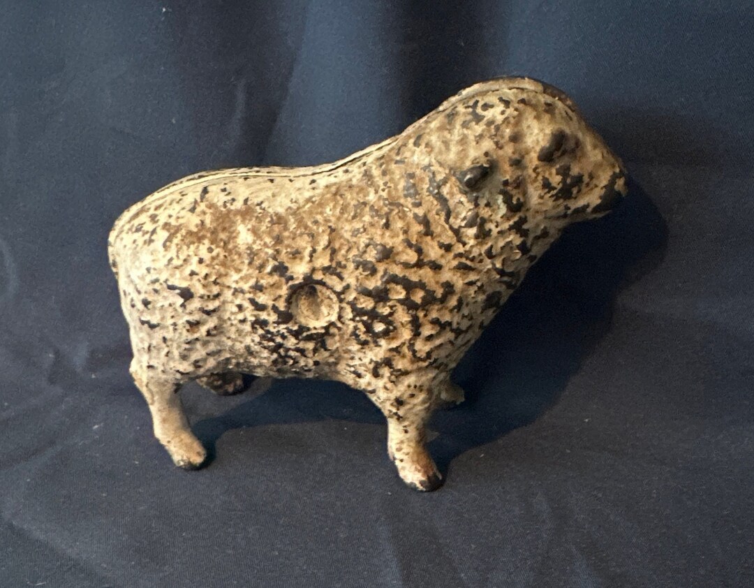 Antique Cast Iron Sheep Bank - Etsy