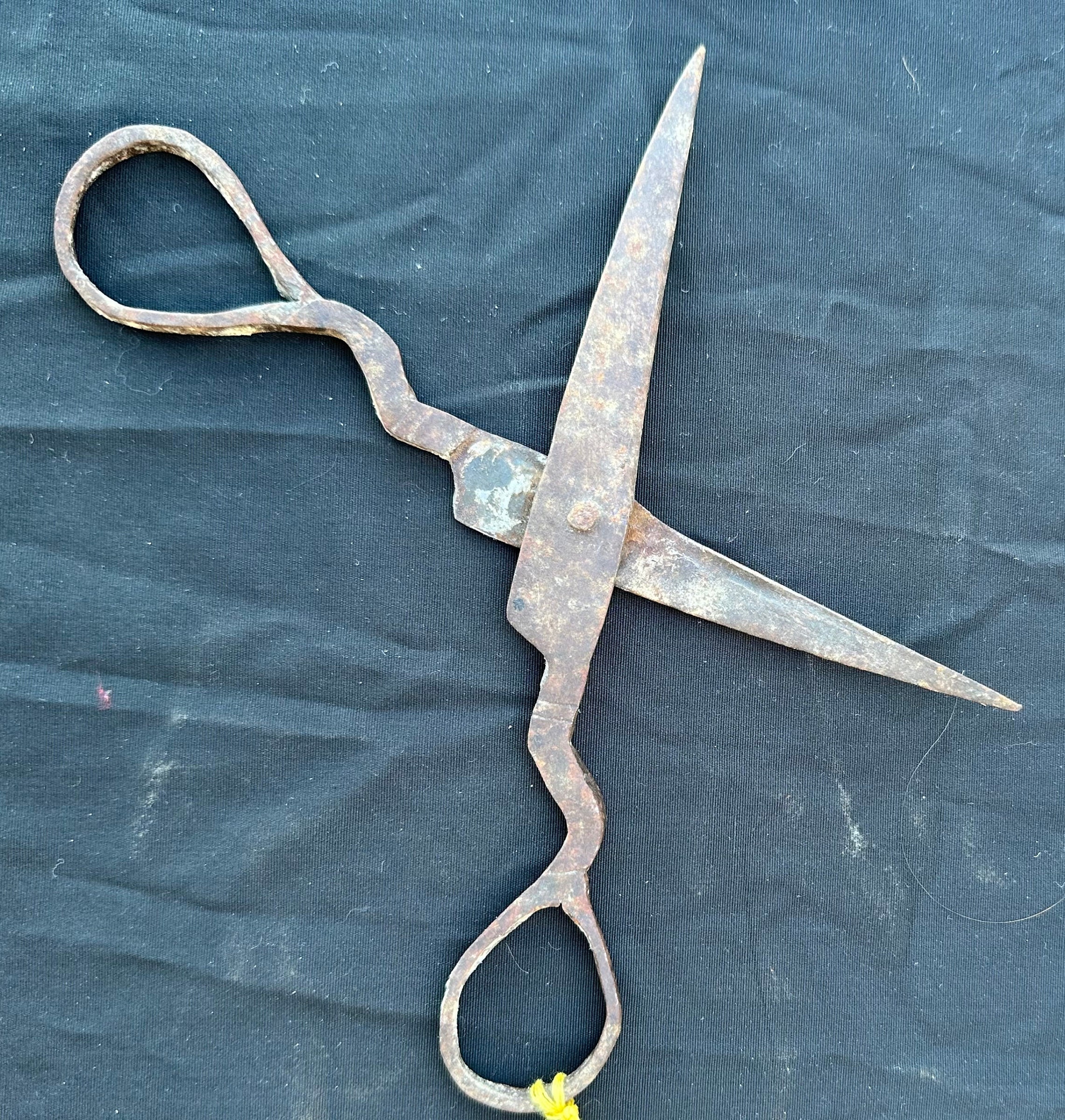 Antique Hand Forged Iron Scissors - Etsy