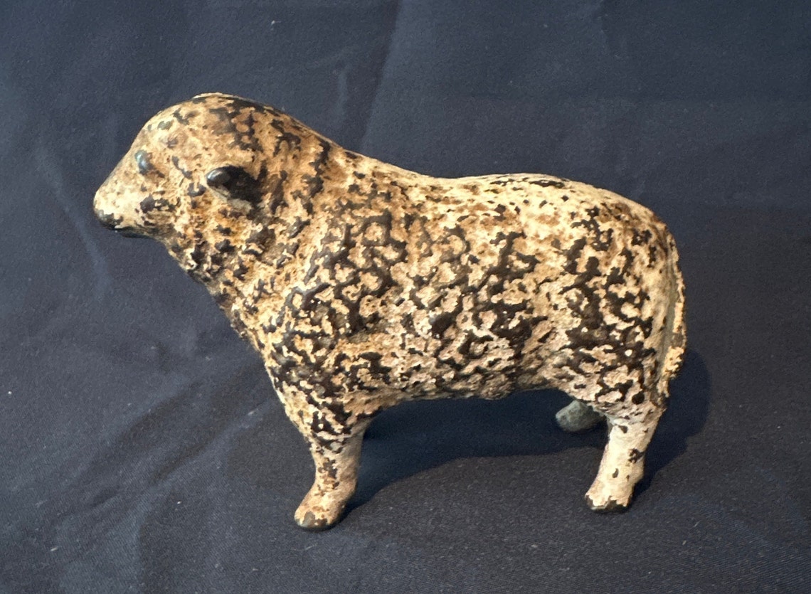 Antique Cast Iron Sheep Bank - Etsy