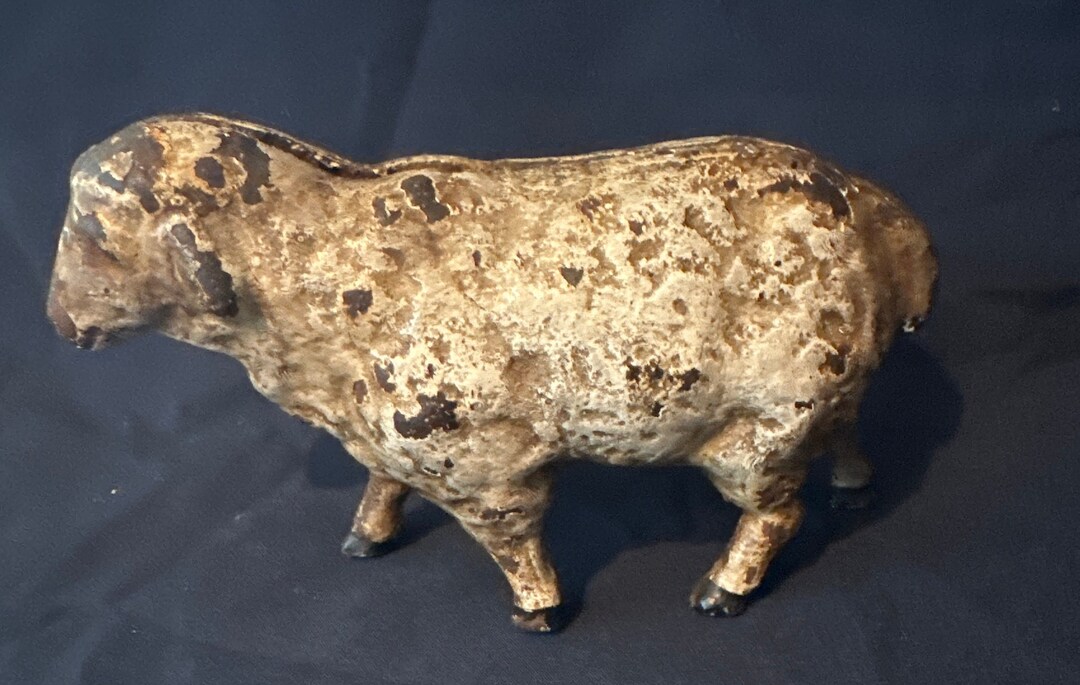 Antique Cast Iron Sheep Bank - Etsy