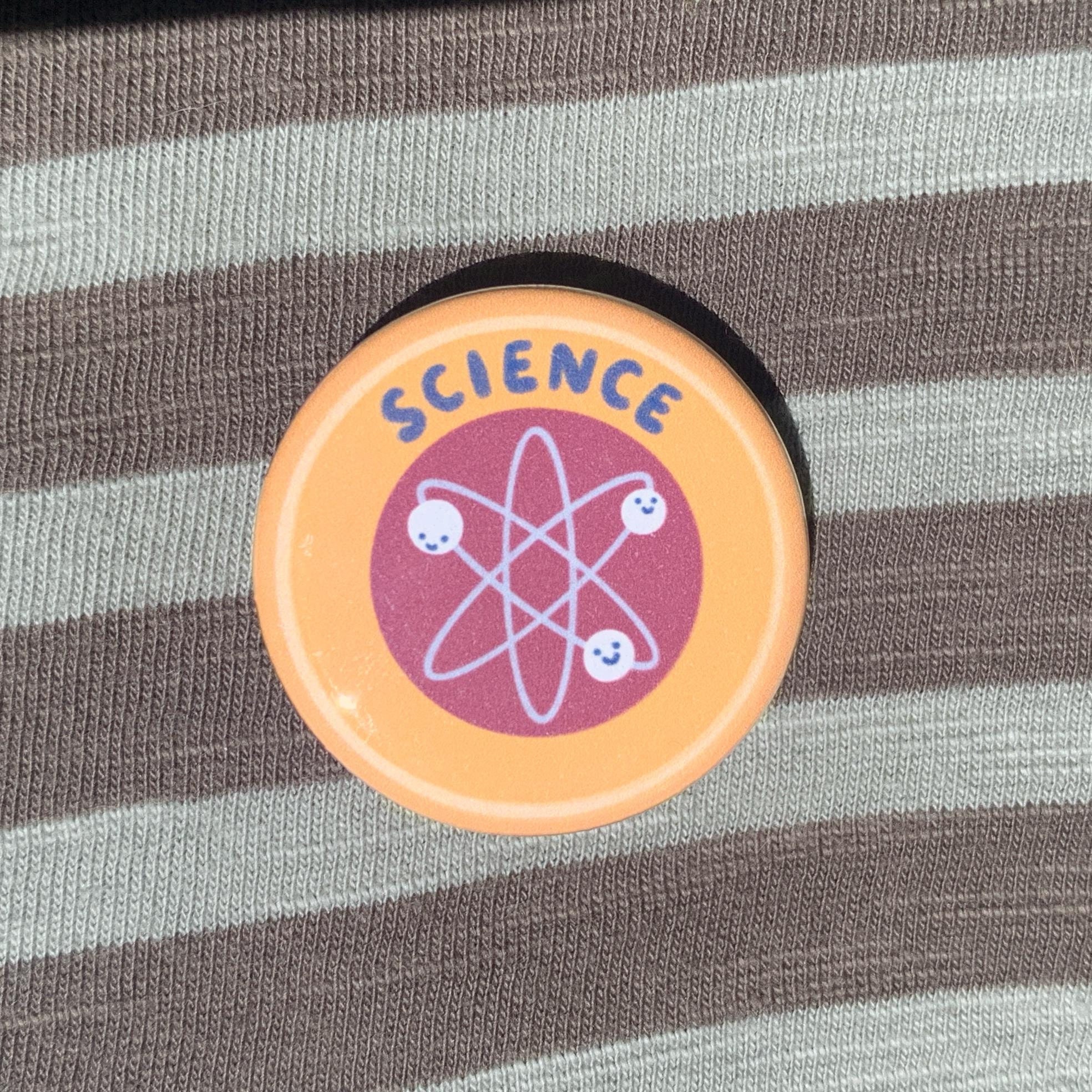 Golden Science Badge - Summer Camp Merit Badge - 1.25" Pinback Button ...