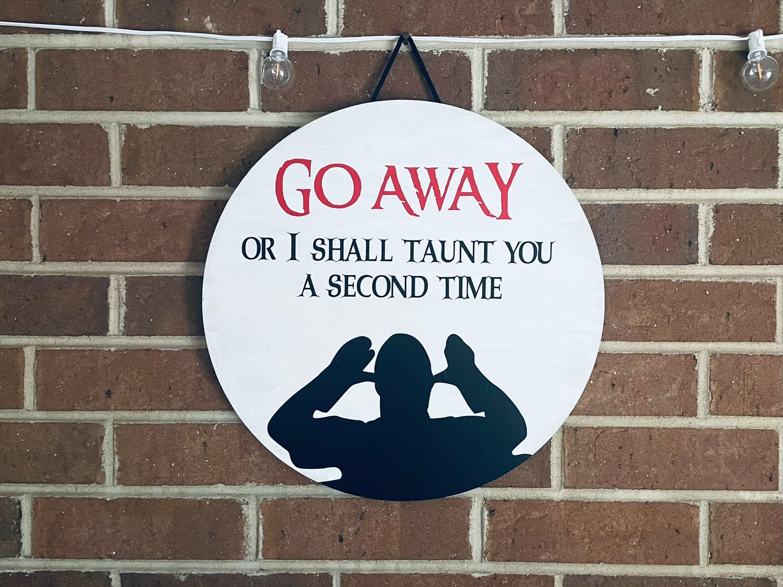 Go Away Monty Python Inspired Door Sign – Funny Medieval Decor - Etsy